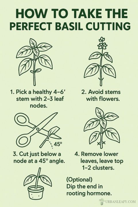 How to Grow Basil from Cuttings (Indoors or Outdoors) – Step-by-Step Beginner’s Guide ...